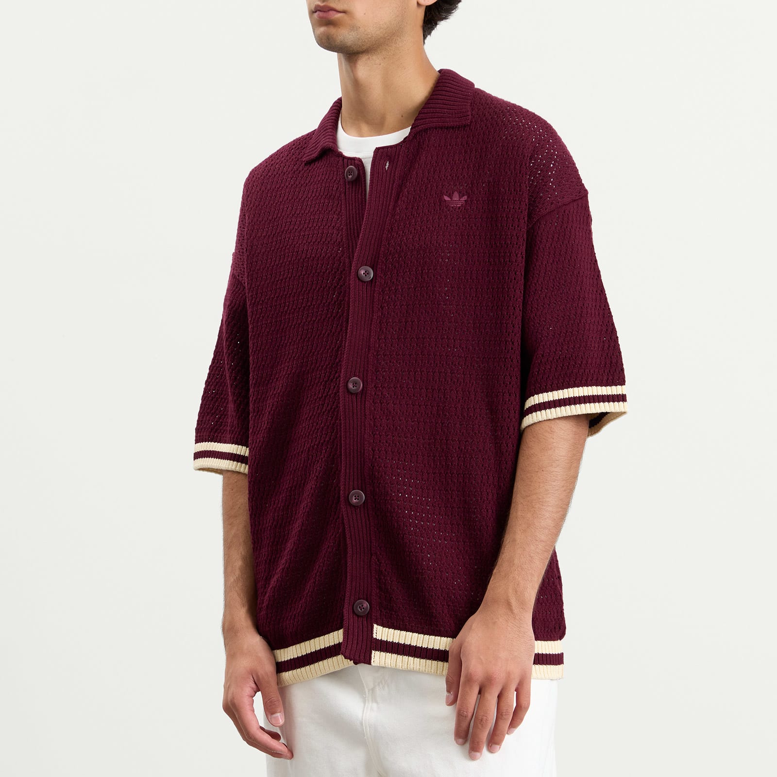 ADIDAS Adidas Crochet Jersey with Button Closure