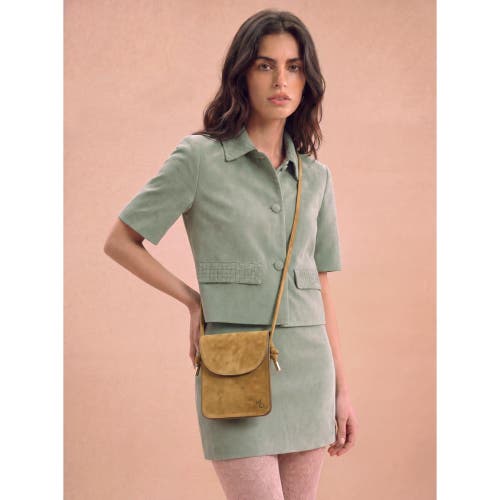 MINE BILGI Mine Bilgi Naya Suede Leather Flap Crossbody & Shoulder Bag