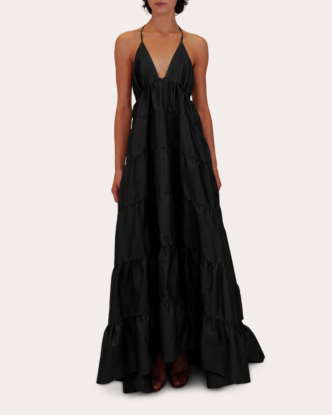 AZEEZA Azeeza Tiered Halter Gown