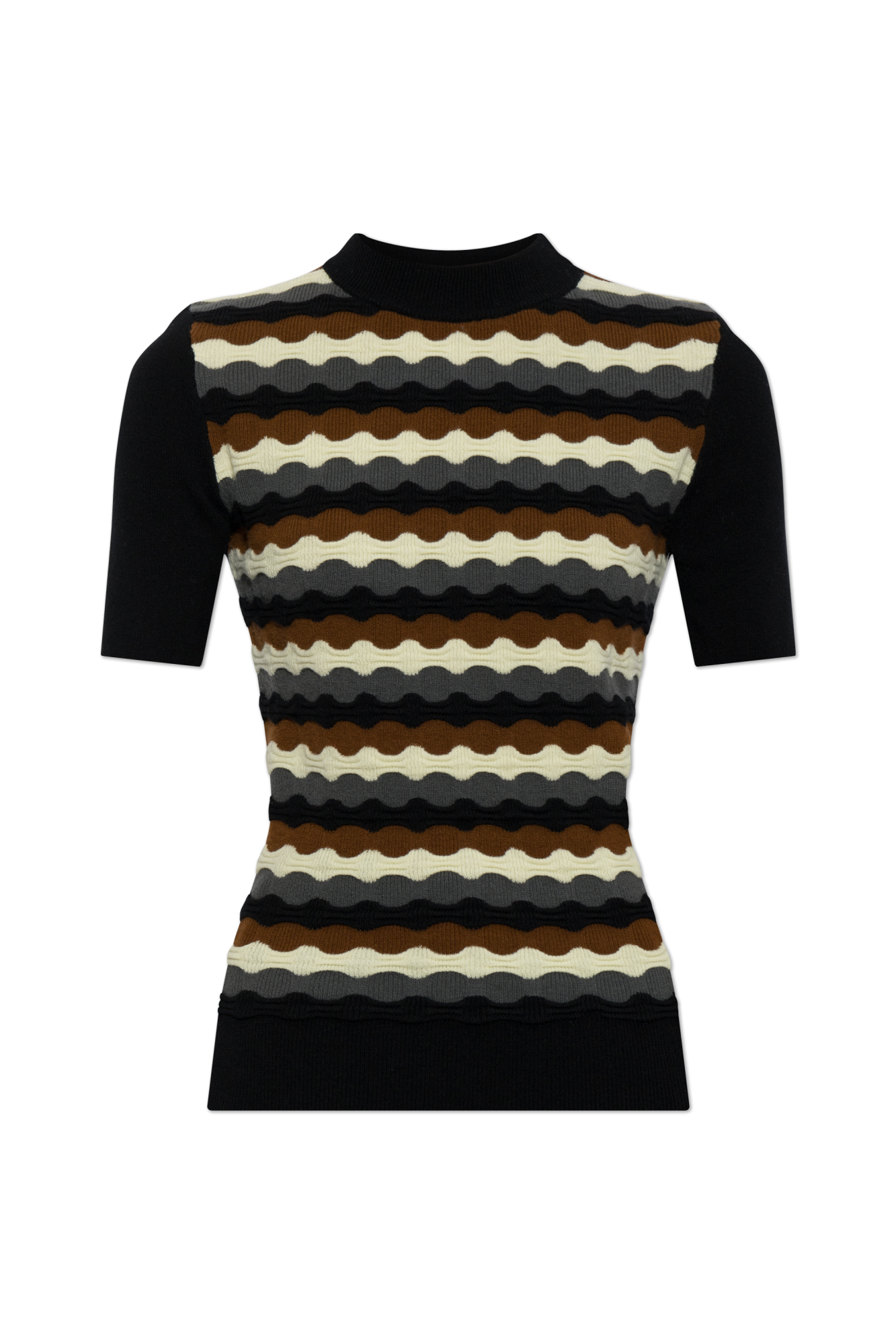 DRIES VAN NOTEN Dries Van Noten Brown Cotton Draped Midi Skirt