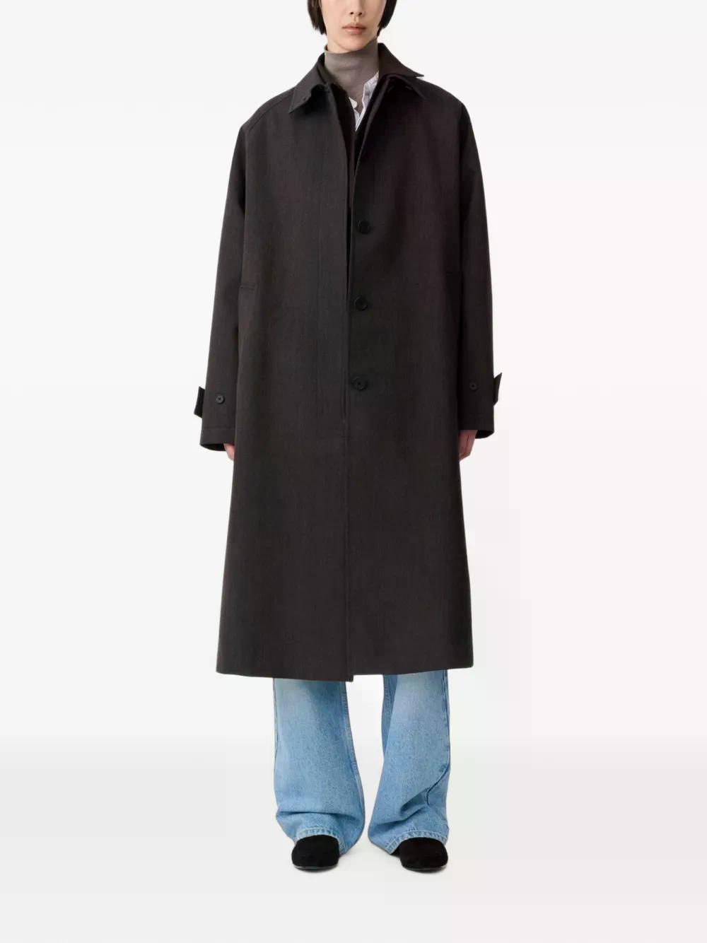 STUDIO NICHOLSON Oversized Twill Trench Coat