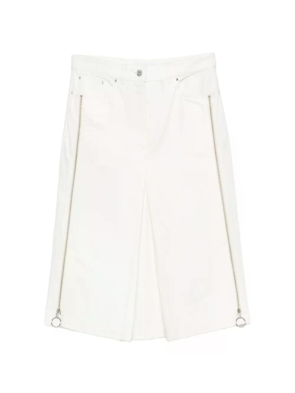 PACO RABANNE Rabanne Zip-Detail Denim Midi Skirt