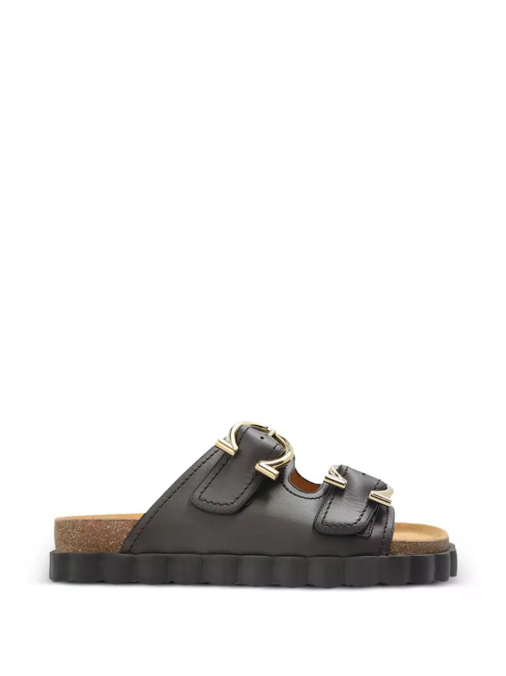 SALVATORE FERRAGAMO Ferragamo Gancini Buckle Slide Sandals