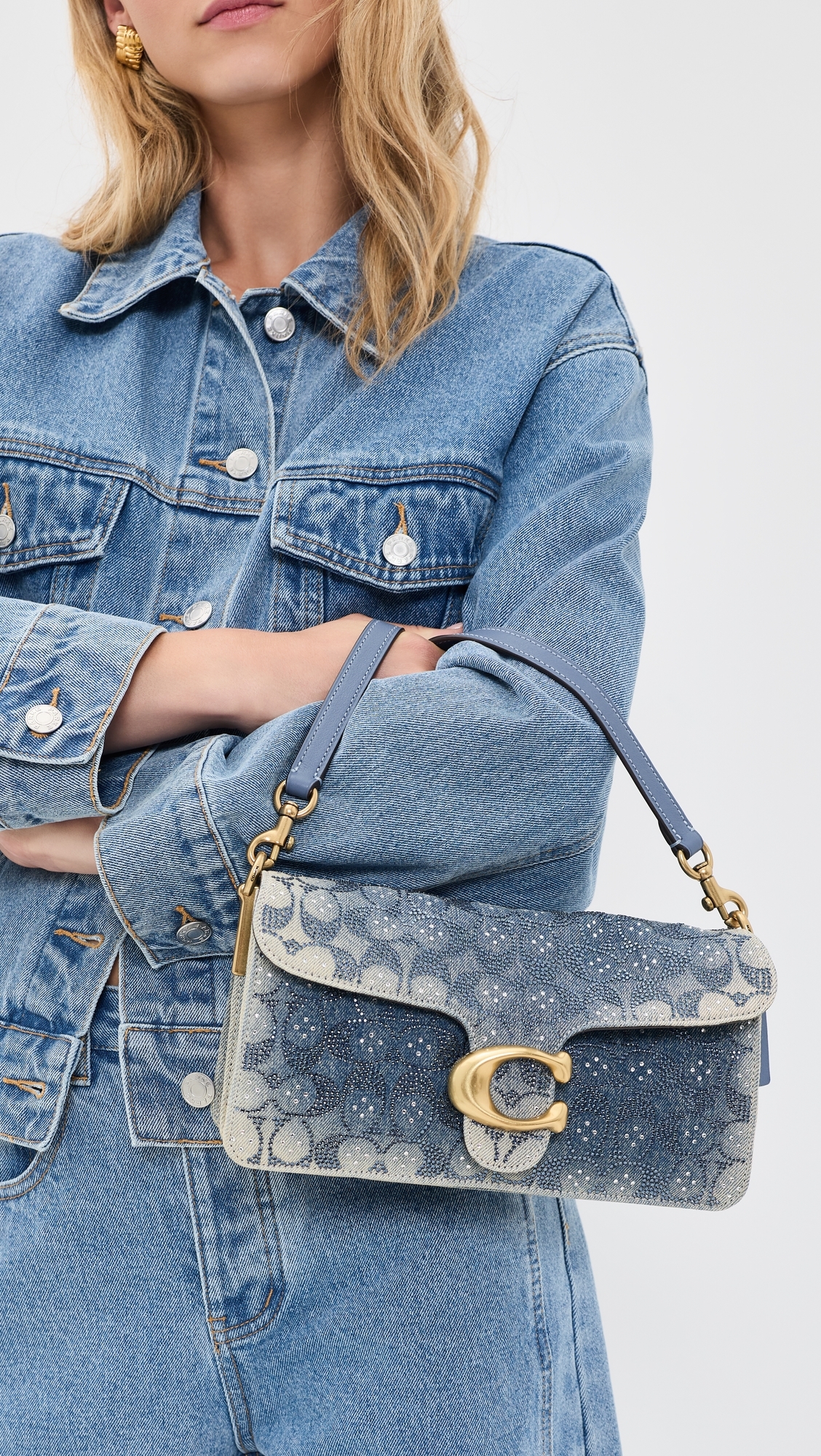 COACH Coach Soft Crystal Signature Tabby Shoulder Bag 26