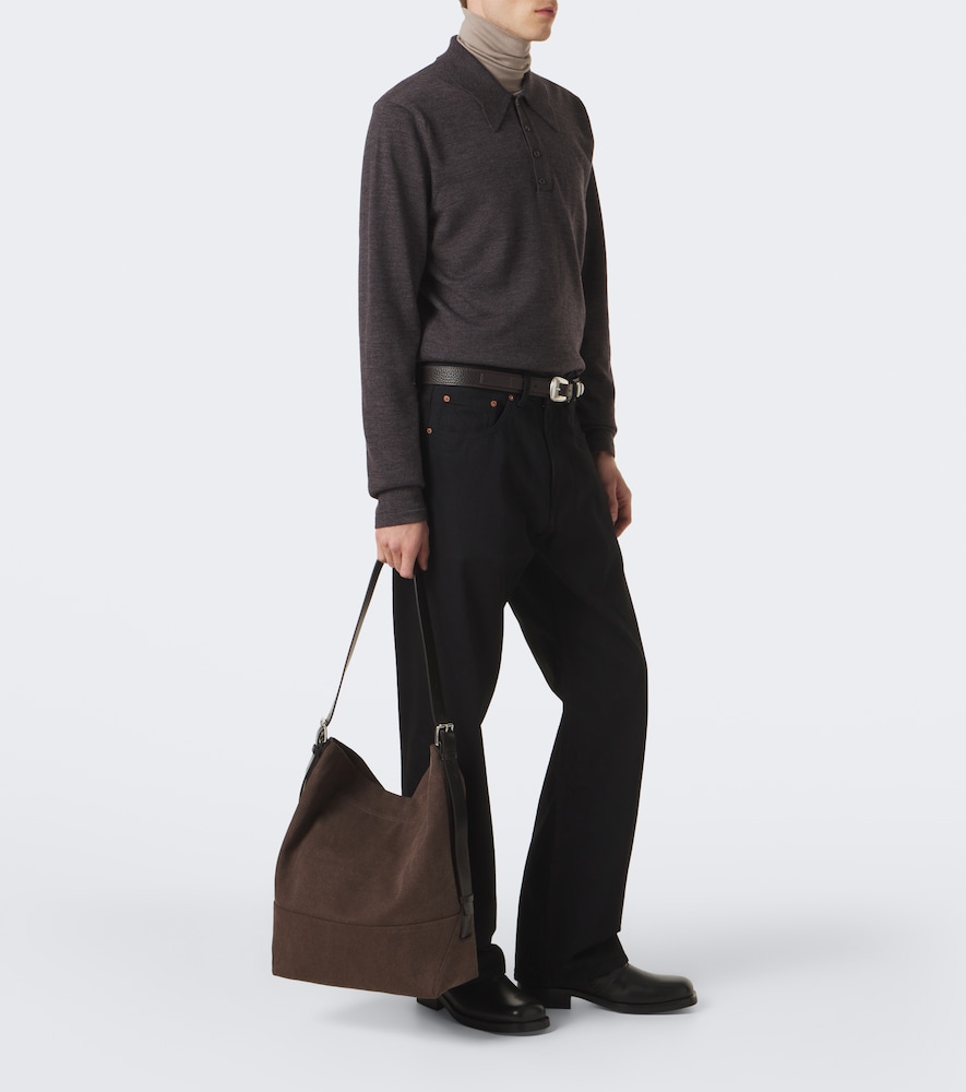 LEMAIRE Lemaire Belted Leather-Trimmed Canvas Tote Bag