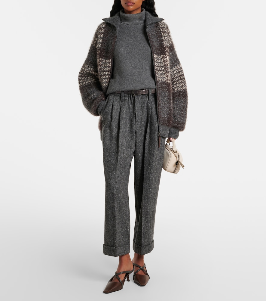BRUNELLO CUCINELLI Brunello Cucinelli Pleated Wool-Blend Tapered Pants