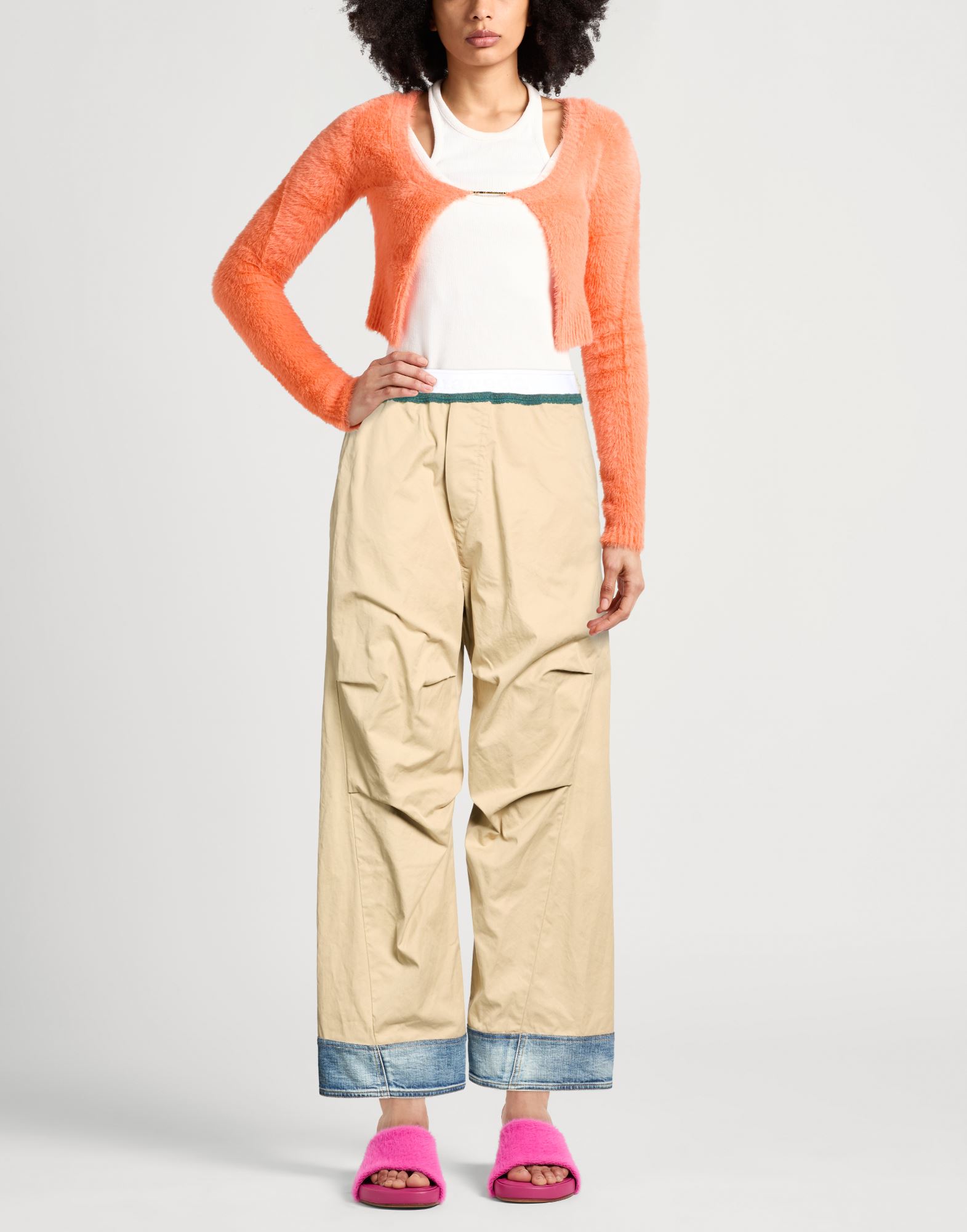 DSQUARED2 DSQUARED2 Cotton Twill Wide-Leg Pants