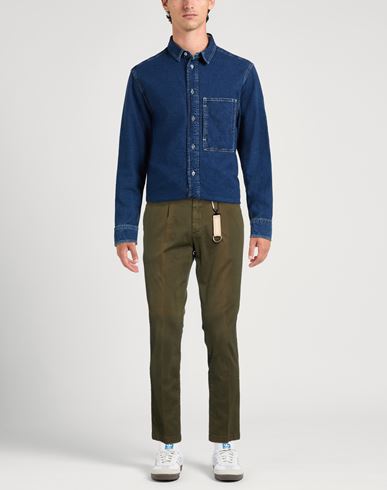 MANUEL RITZ MANUEL RITZ Military Green Cotton Elastane Chino Pants