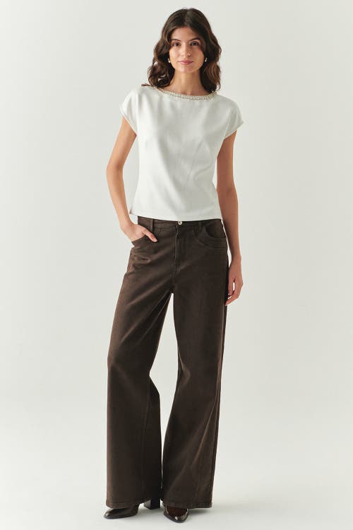 EXQUISE Exquise Scout Dropped Shoulder Embellished Blouse