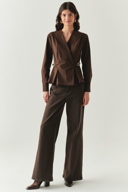 EXQUISE Exquise Ashlynn Wrap Collar Shirt