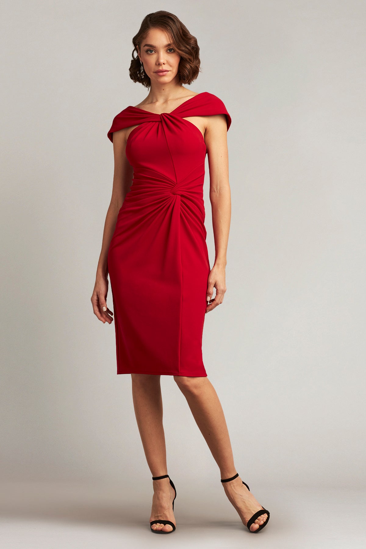 TADASHI SHOJI Tadashi Shoji Twist-Drape Sheath Dress