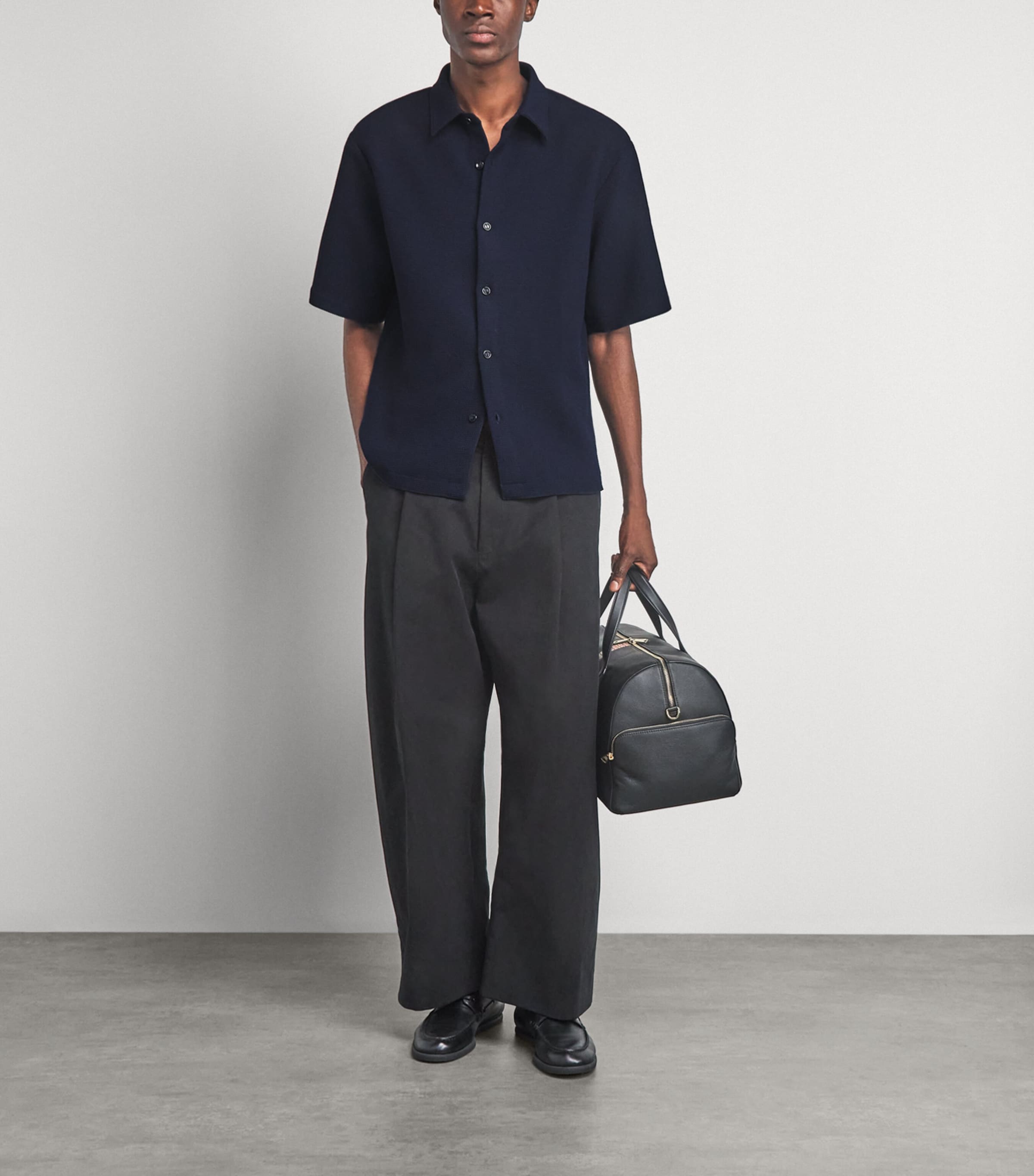 SANDRO textured short-sleeve shirt
