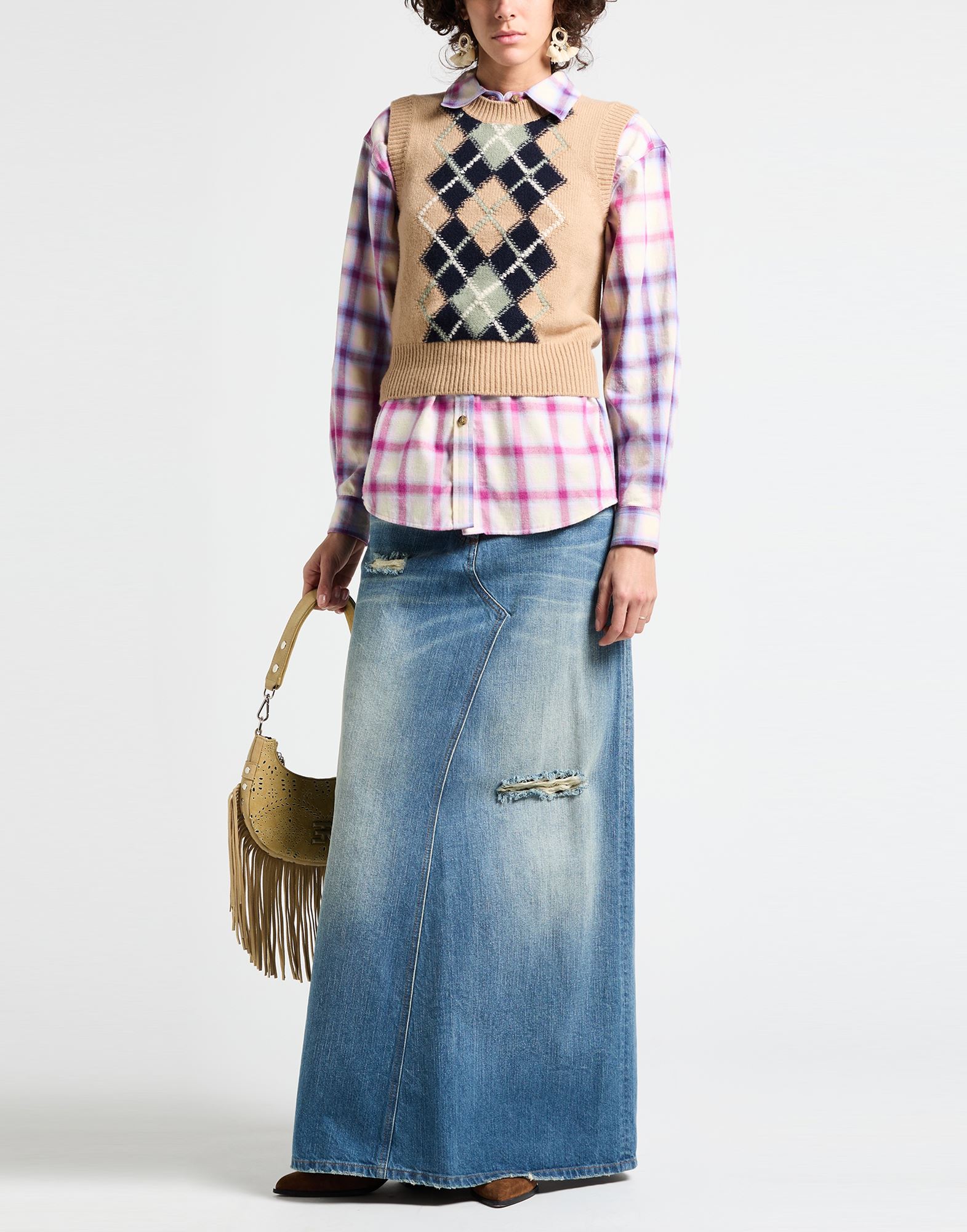 MAISON MARGIELA MM6 MAISON MARGIELA Flared Denim Skirt