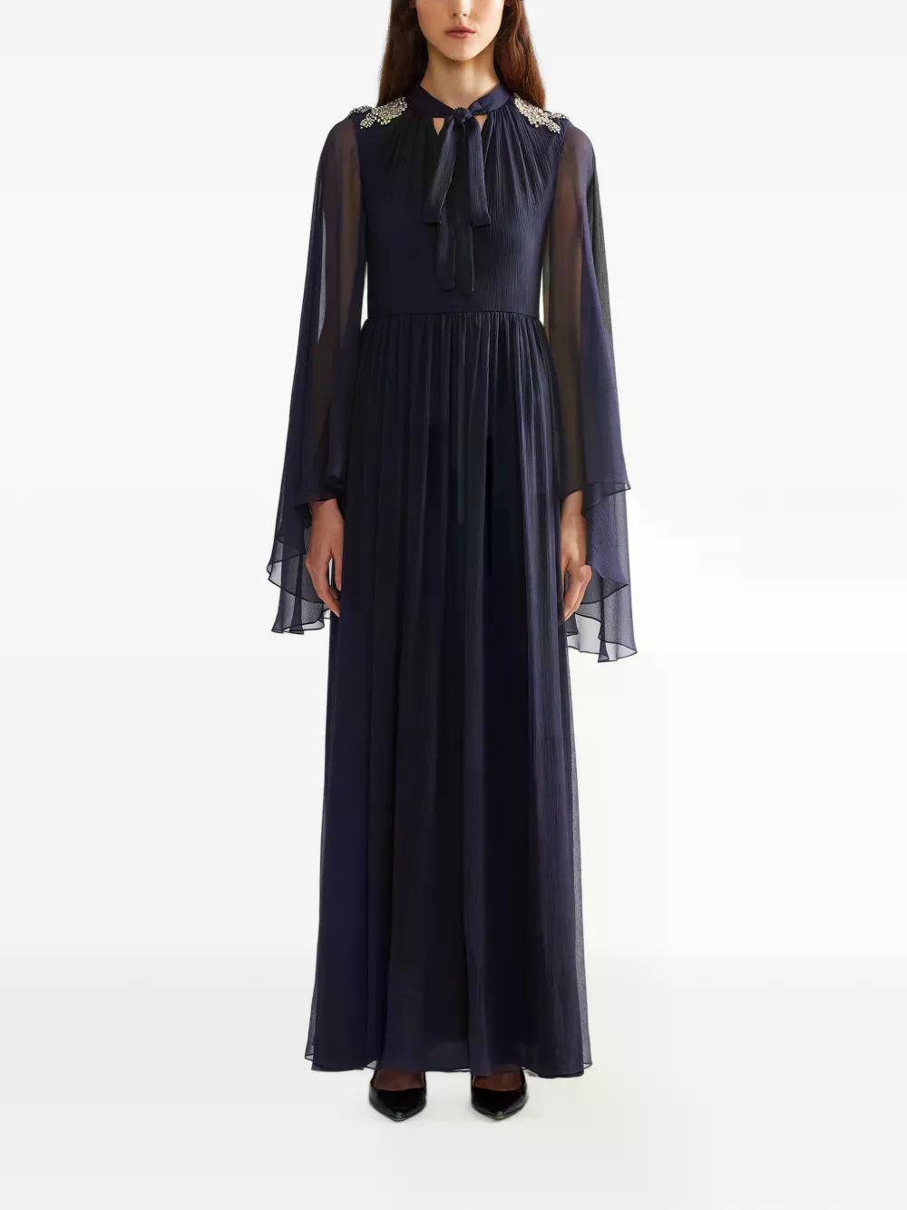 ERDEM Erdem Embellished Silk-Creponne Maxi Gown