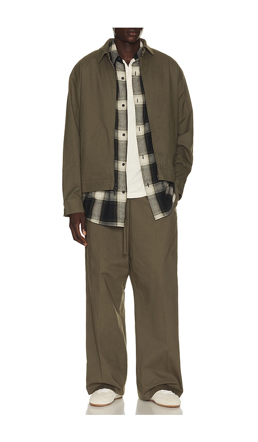FEAR OF GOD Fear of God ESSENTIALS Green Cotton Work Jacket