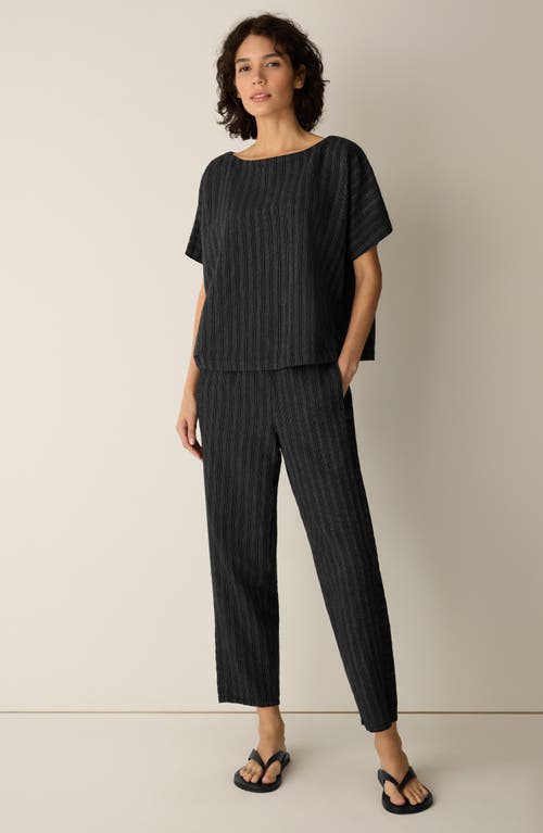 EILEEN FISHER Eileen Fisher Bateau Neck Dolman Sleeve Striped Top