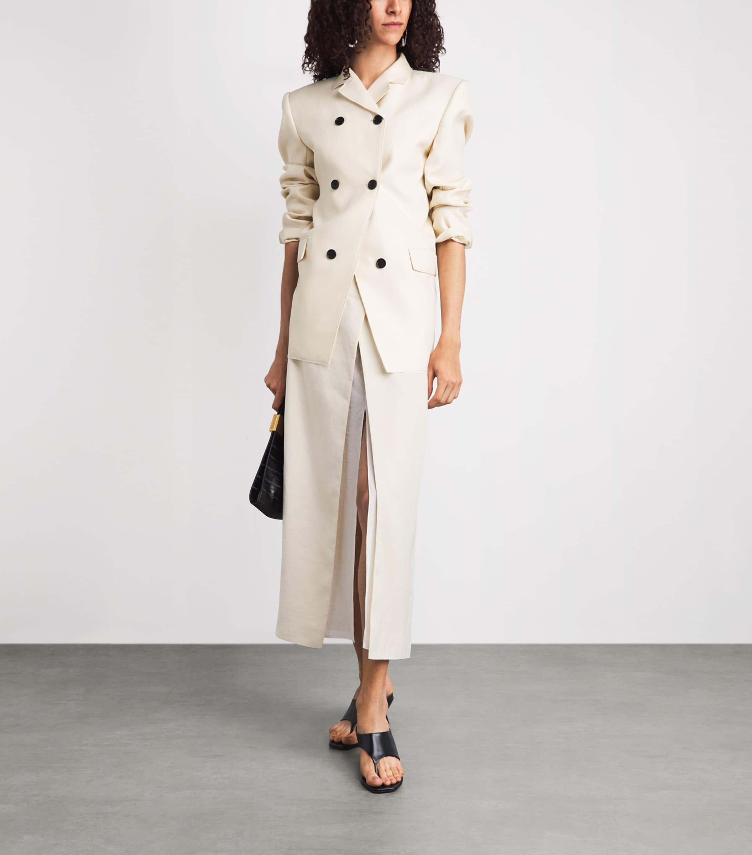 KHAITE Khaite Double-Layered Midi Skirt