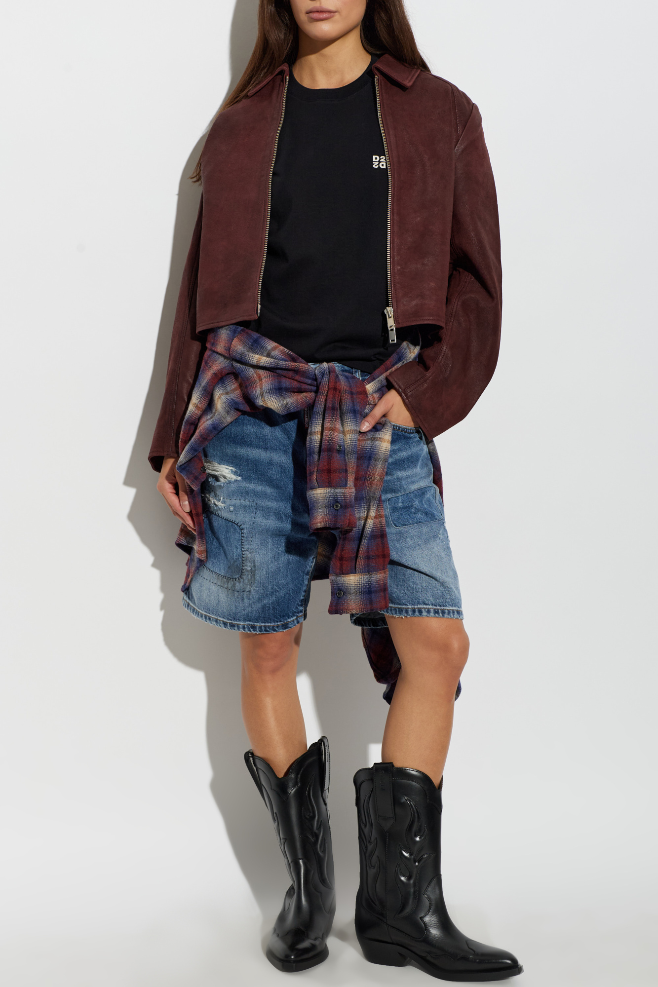 DSQUARED2 Dsquared2 Vintage Effect Denim Bermuda Shorts