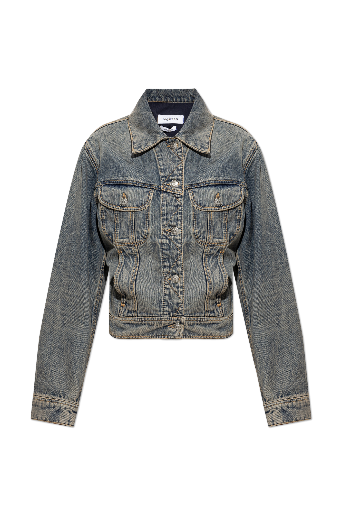 ALEXANDER MCQUEEN Alexander McQueen Vintage Effect Denim Jacket