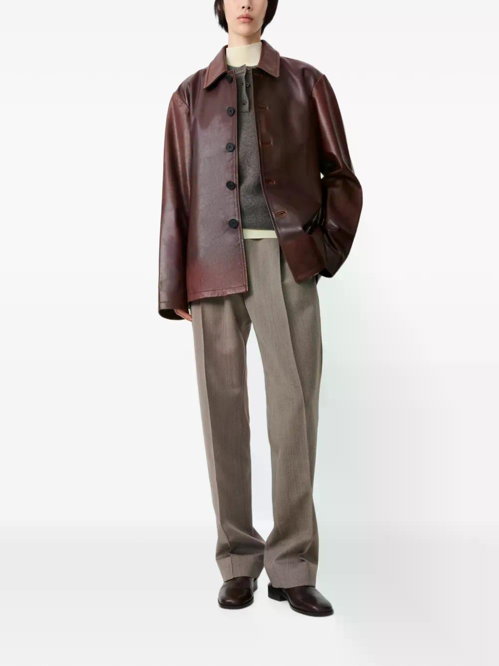 STUDIO NICHOLSON Studio Nicholson Landau Leather Jacket