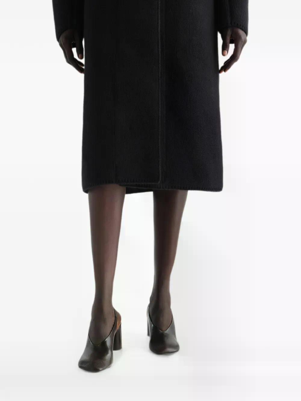 LEMAIRE LEMAIRE Glove Slingback Pumps 80mm Block Heel in Lambskin Leather