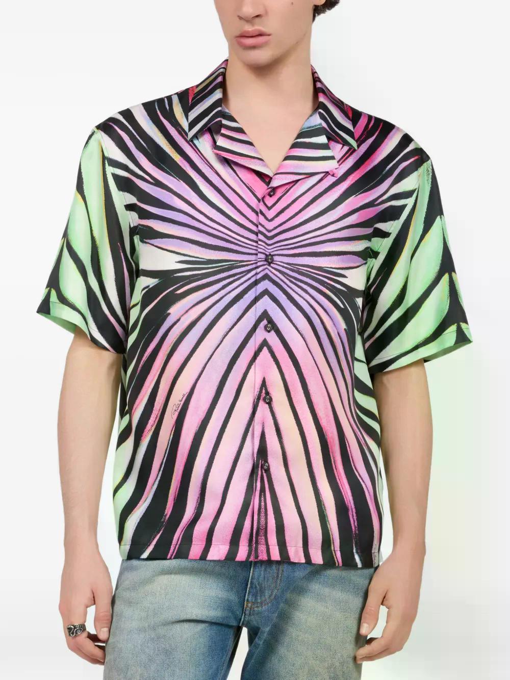 ROBERTO CAVALLI graphic-print short-sleeve shirt