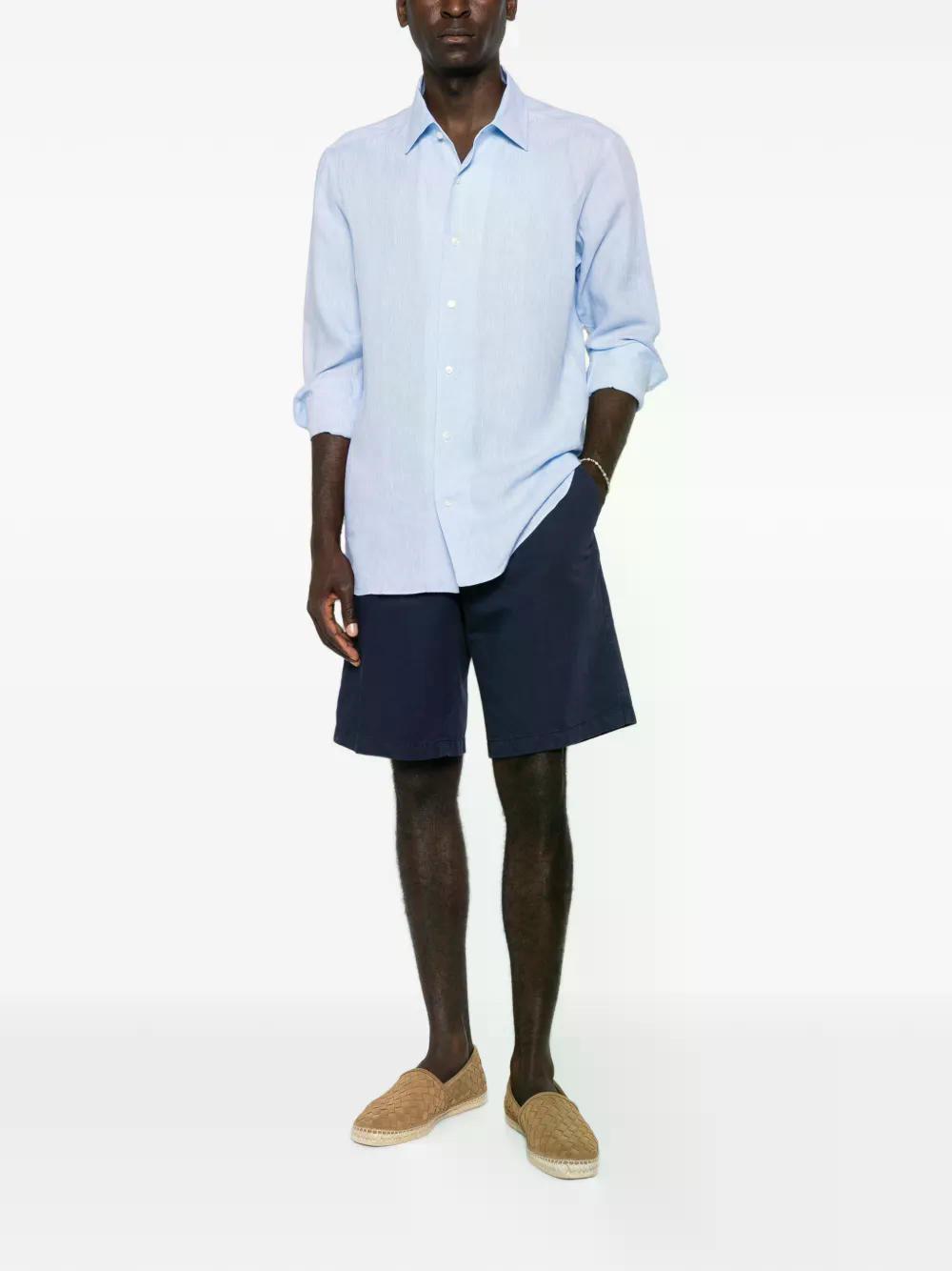 ZEGNA Zegna Navy Blue Straight-Leg Shorts
