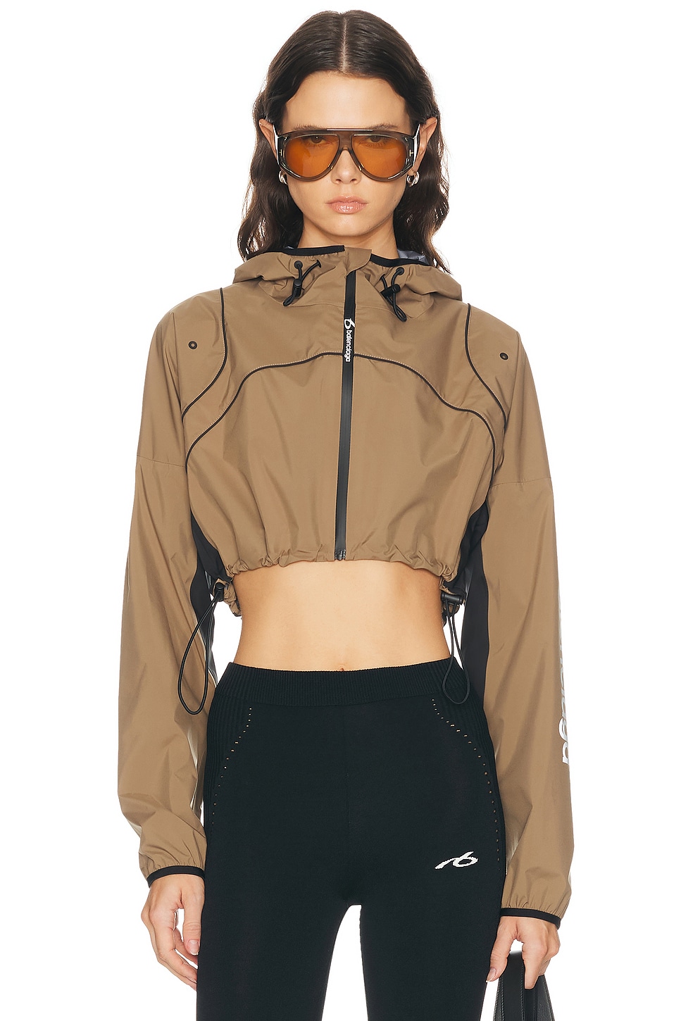 BALENCIAGA Balenciaga Cropped Jacket with Hood