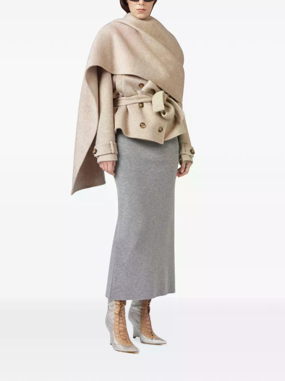 GIUSEPPE DI MORABITO Giuseppe Di Morabito Draped Belted Peacoat