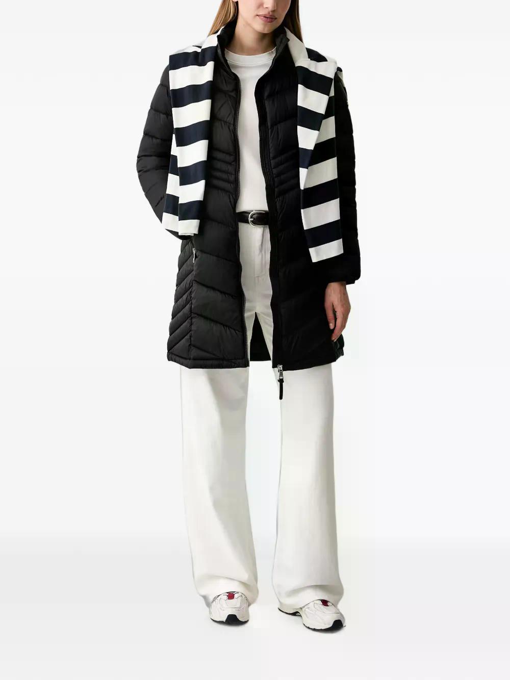 DKNY DKNY Quilted Hooded Jacket with Chevron Stitching