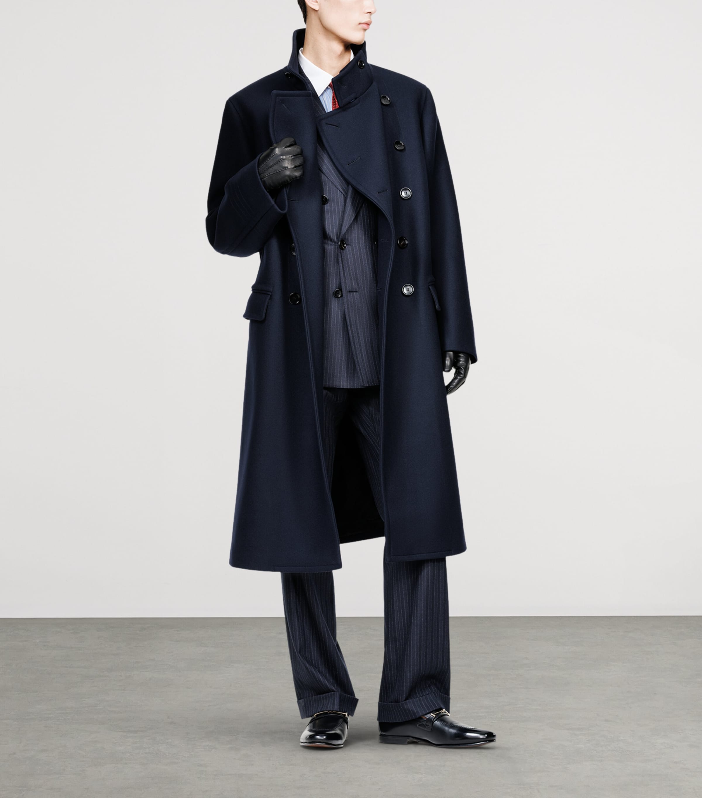 TOM FORD Tom Ford Wool Military Double-Breasted Overcoat
