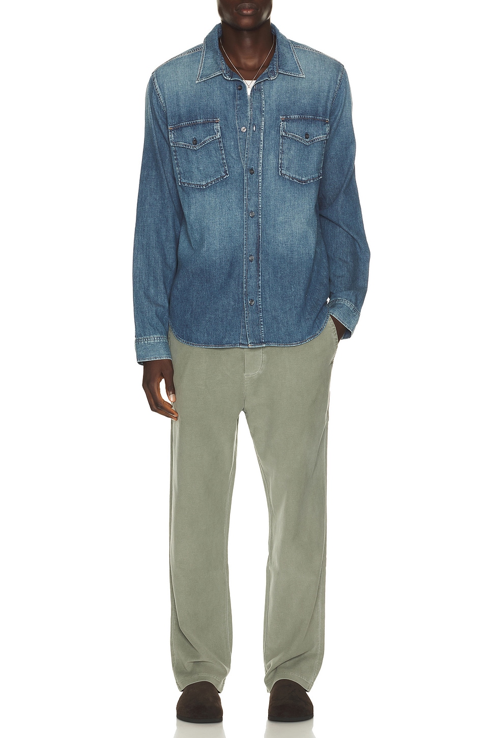 CITIZENS OF HUMANITY citizens of humanity cairo utility shirt in blue