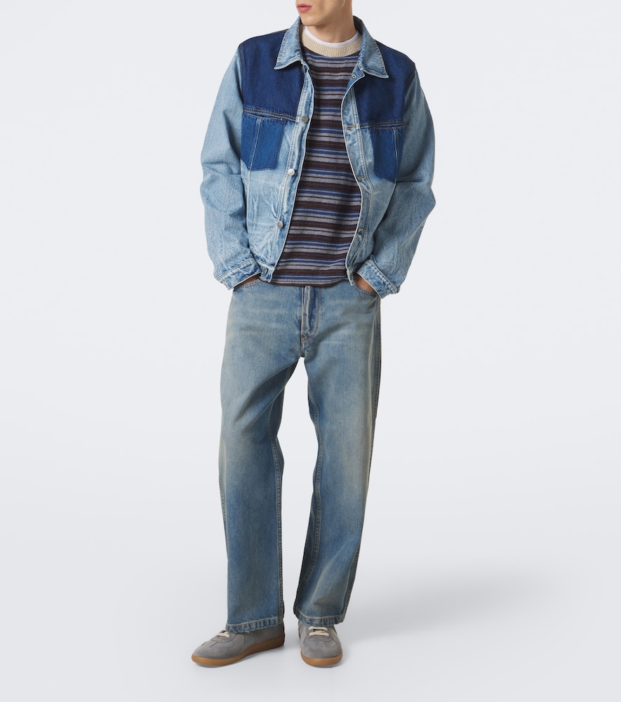 MAISON MARGIELA Maison Margiela Replica Suede-Trimmed Leather Sneakers