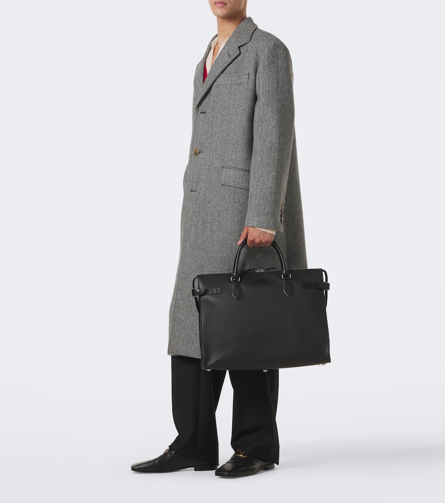 VALENTINO Valentino Garavani VLogo Leather Briefcase