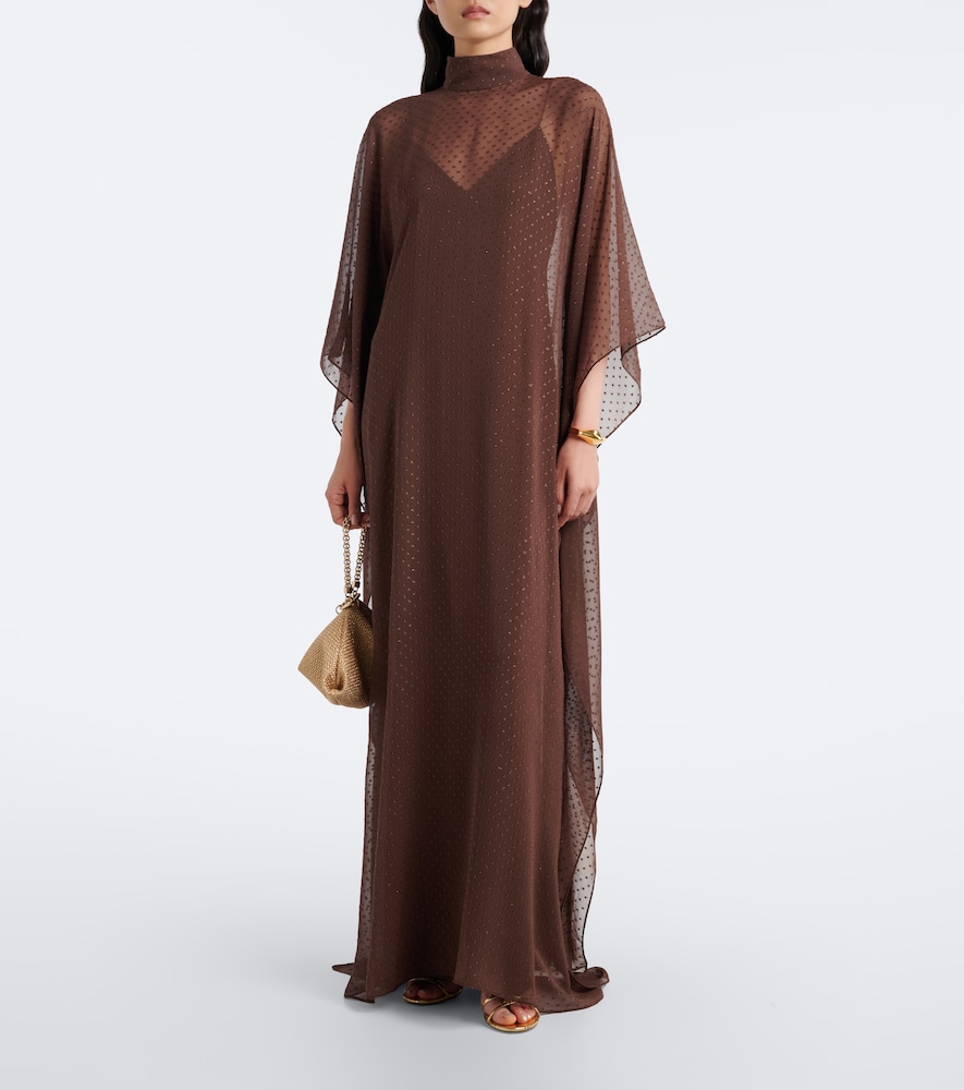 TALLER MARMO Taller Marmo Silk Crêpe Fil Coupé Kaftan