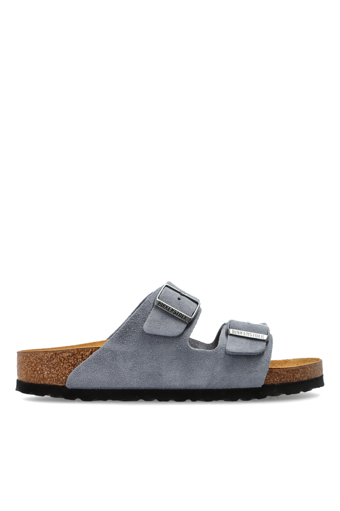 BIRKENSTOCK Birkenstock Arizona Suede Slides with Metal Buckles