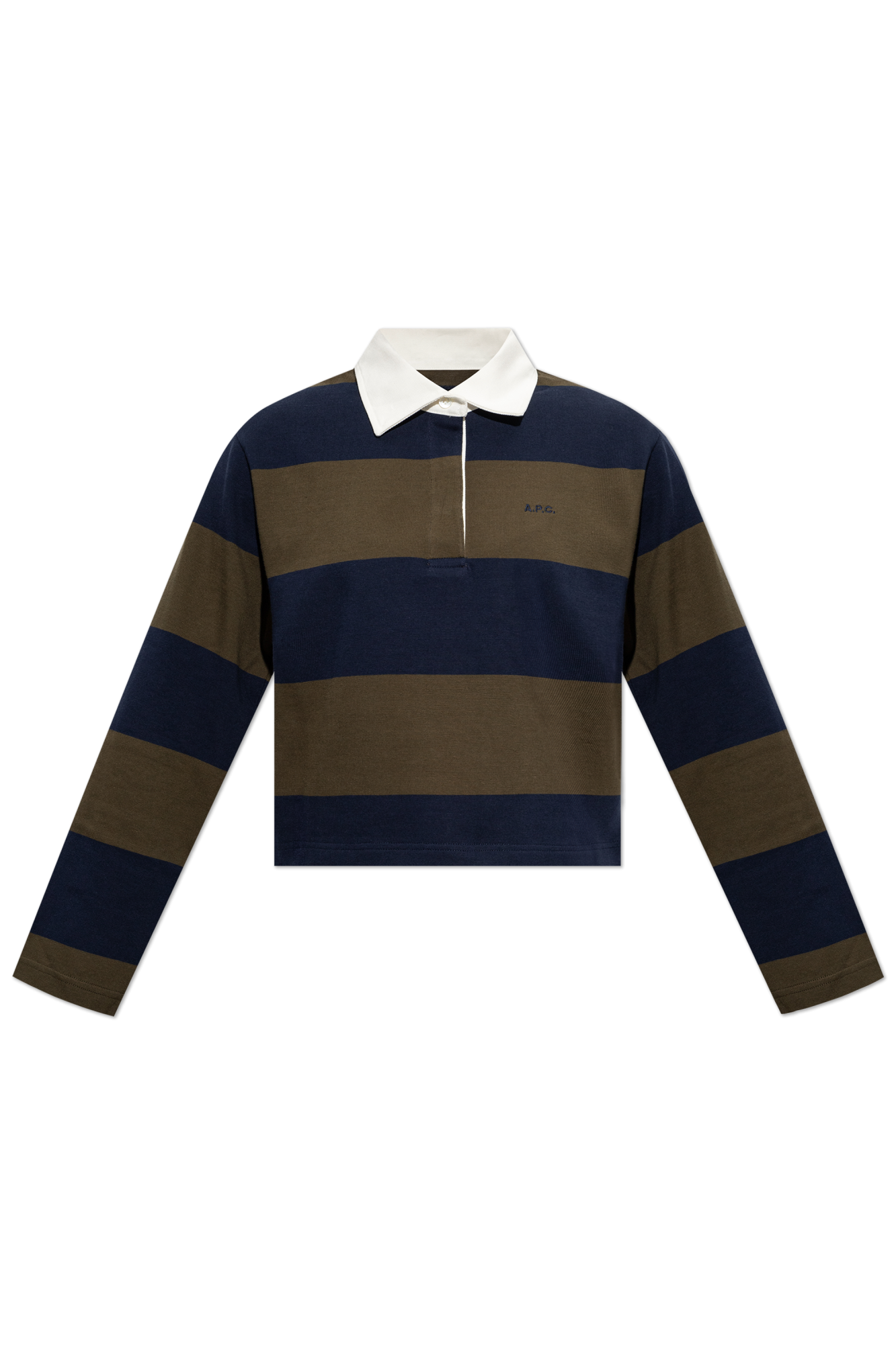 A.P.C. A.P.C. Long Sleeve Striped Polo Shirt