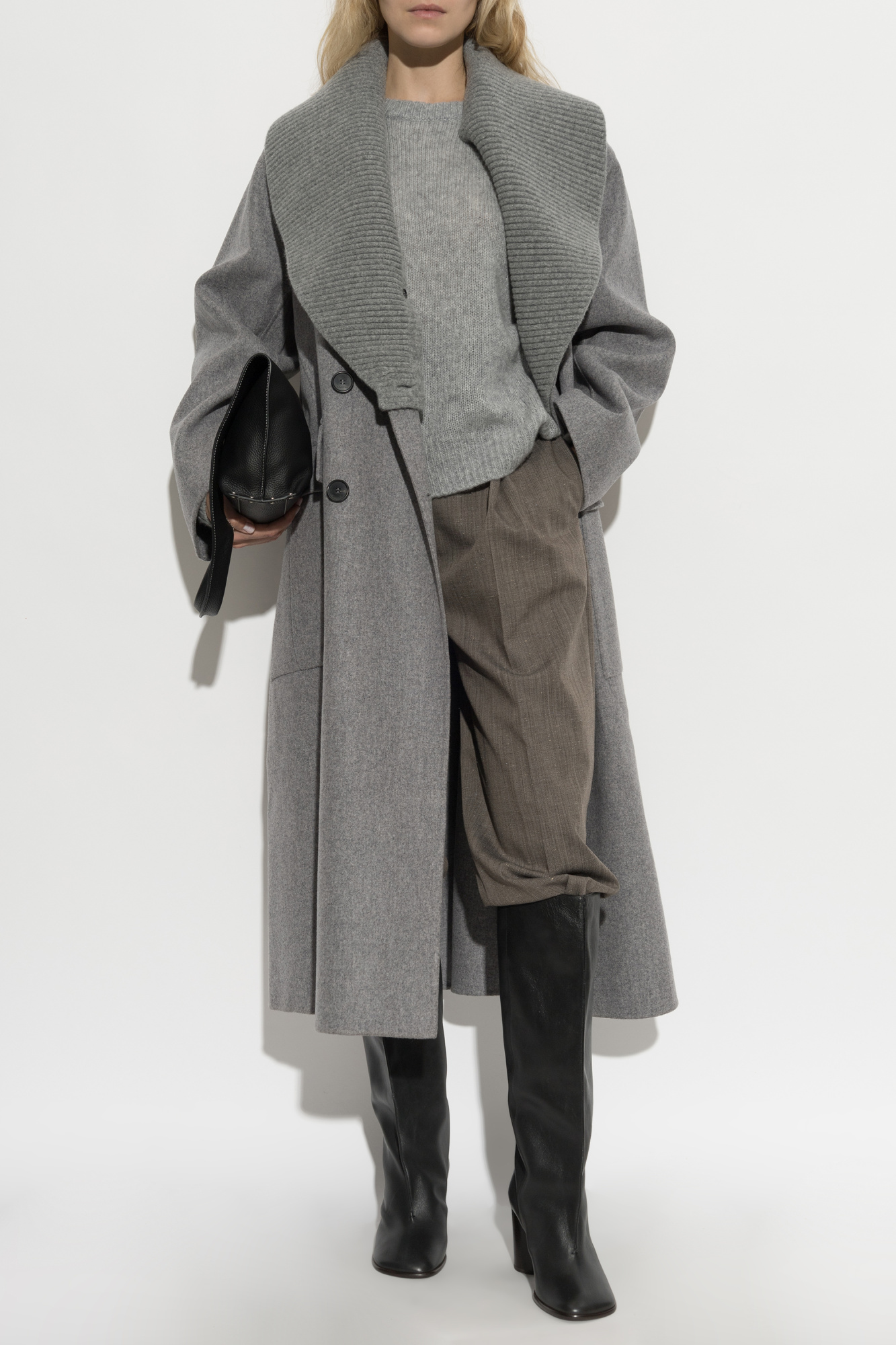 LANVIN Lanvin Wool Coat with Detachable Collar