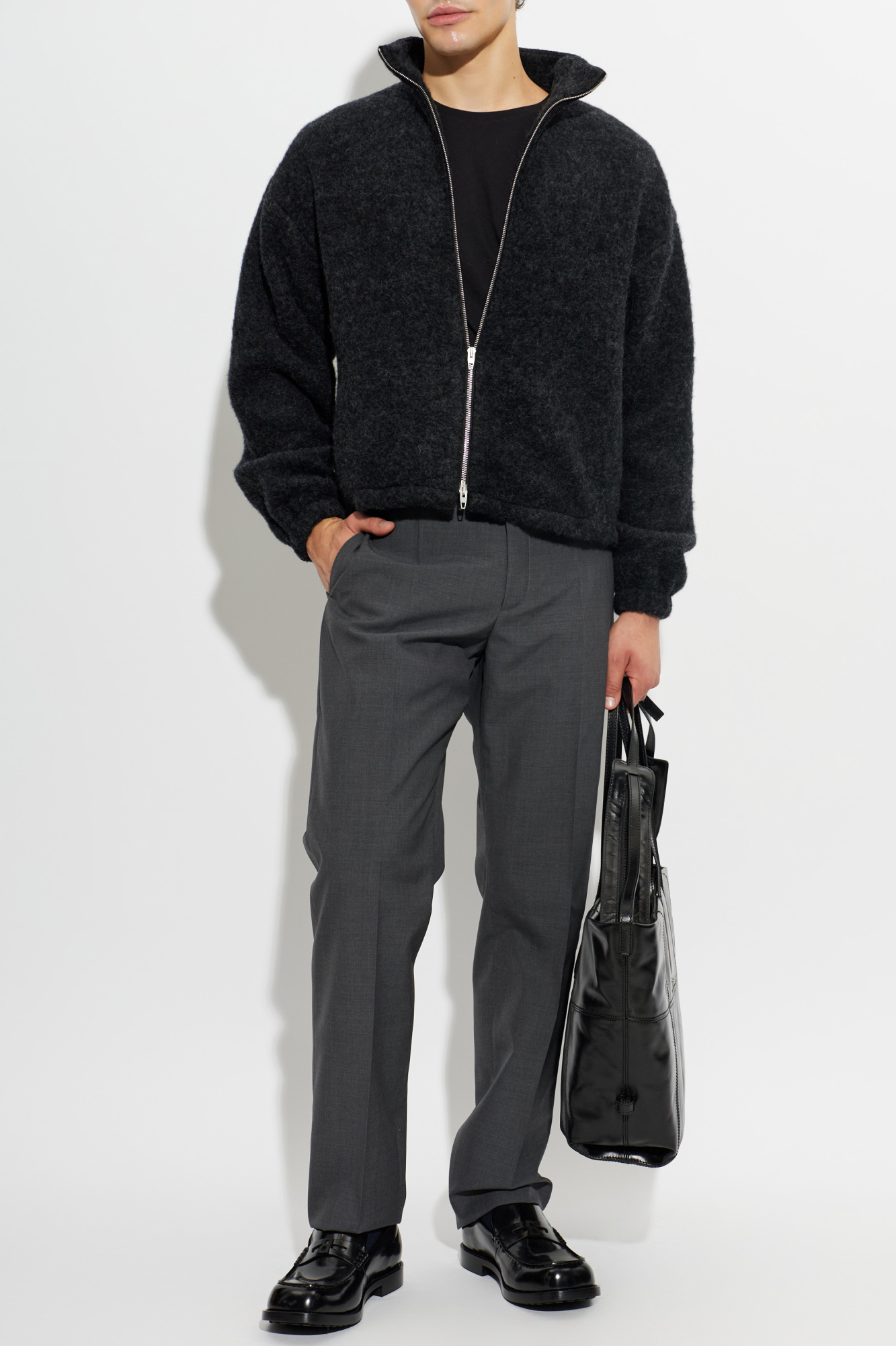 JIL SANDER JIL SANDER Wool Jacket with Stand-Up Collar
