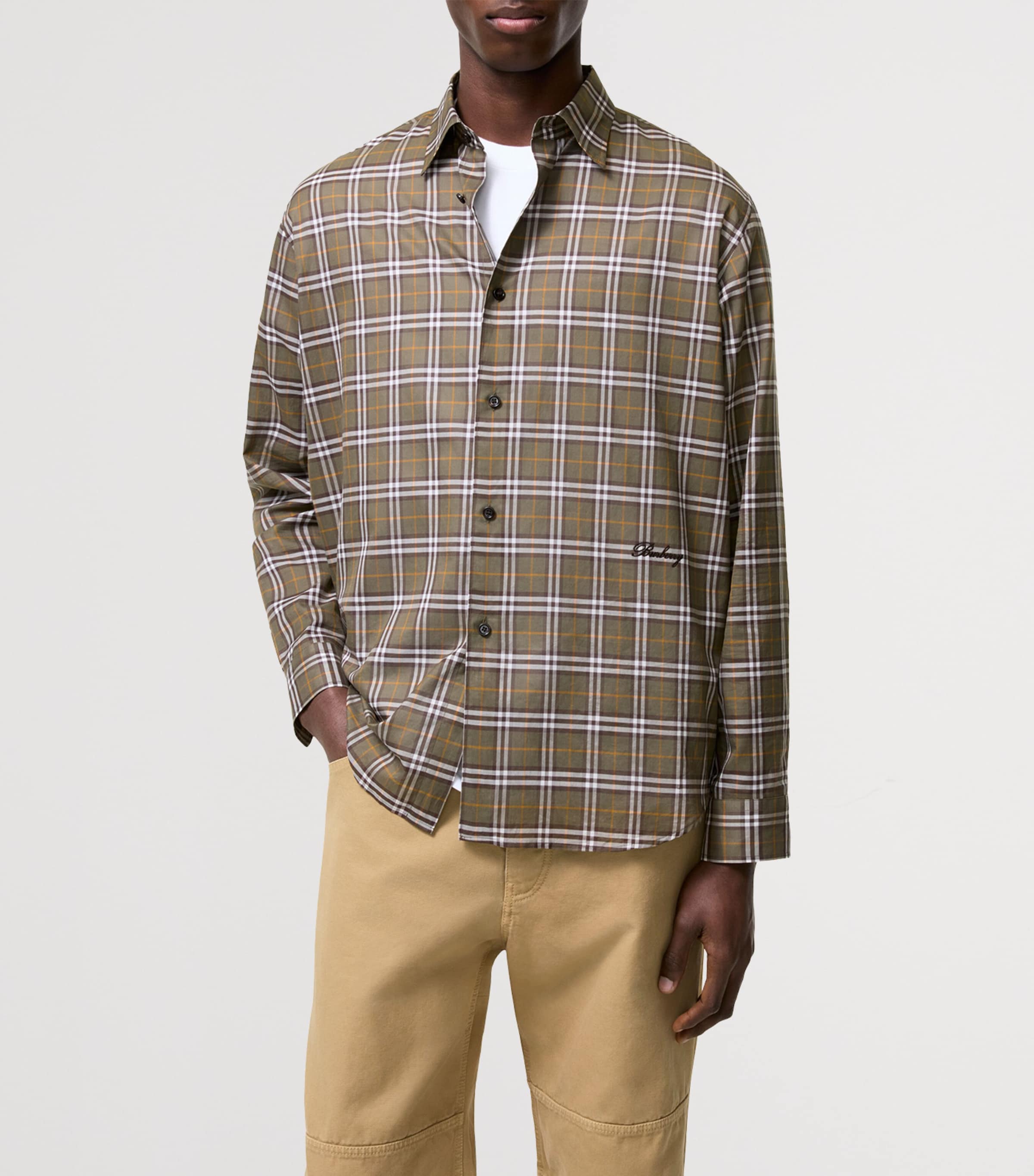 BURBERRY cotton plaid shirt