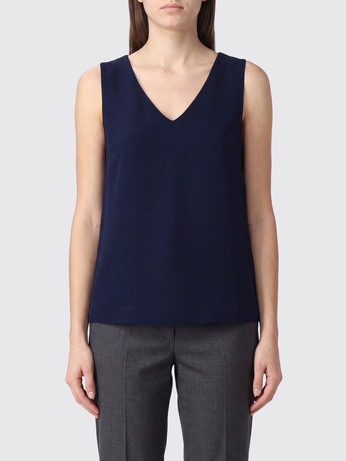 HERNO Herno Sleeveless V-Neck Viscose Top