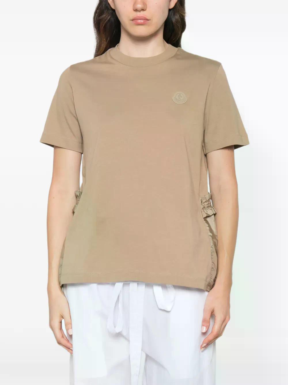 MONCLER Moncler Ruffled Logo-Patch T-Shirt