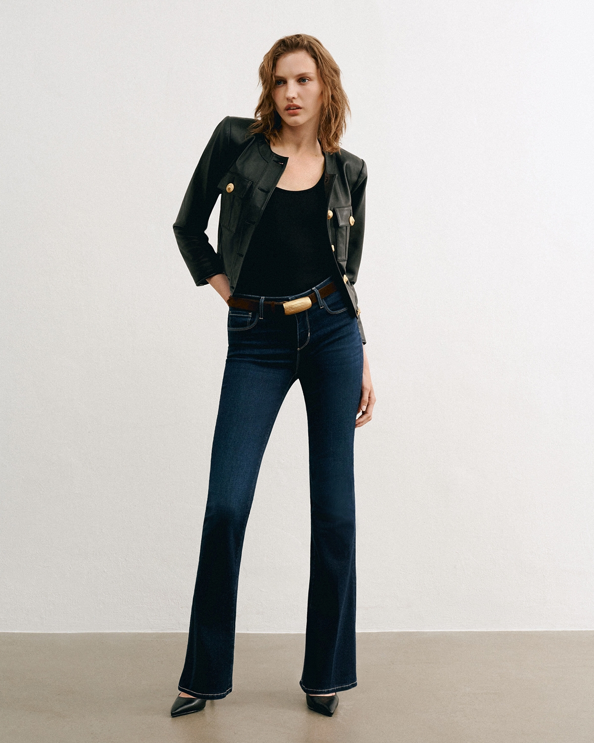 L'AGENCE L'agence Cara Low Rise Bootcut Jeans in Robles Wash