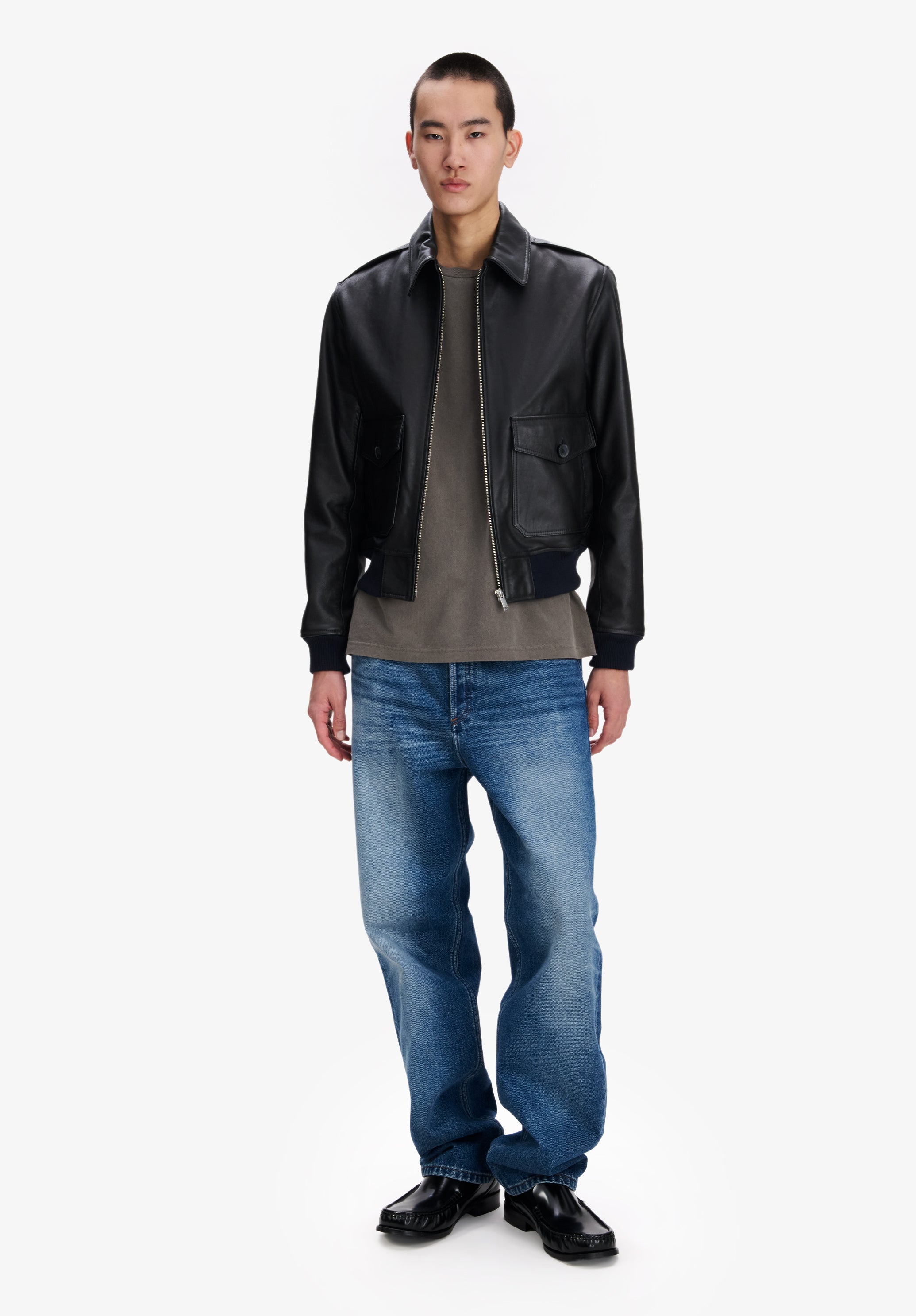 A.P.C. A.P.C. Gael Leather Bomber Jacket