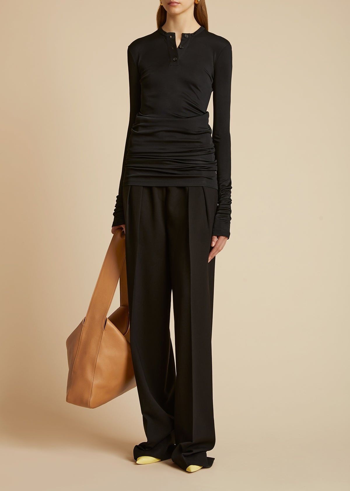 KHAITE Khaite Cessie High-Waist Straight Leg Trousers