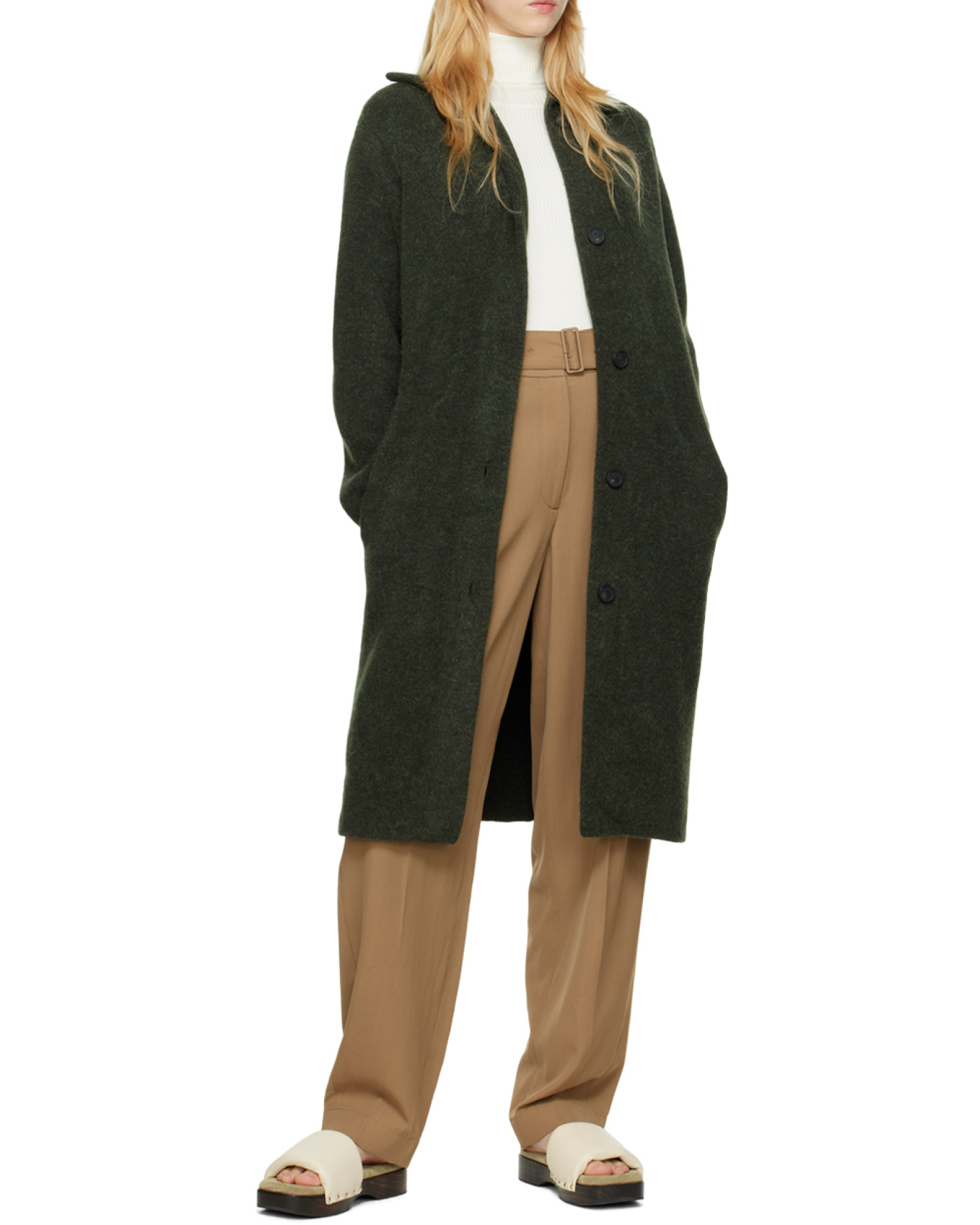 VINCE Vince Single-Breasted Cardigan Coat