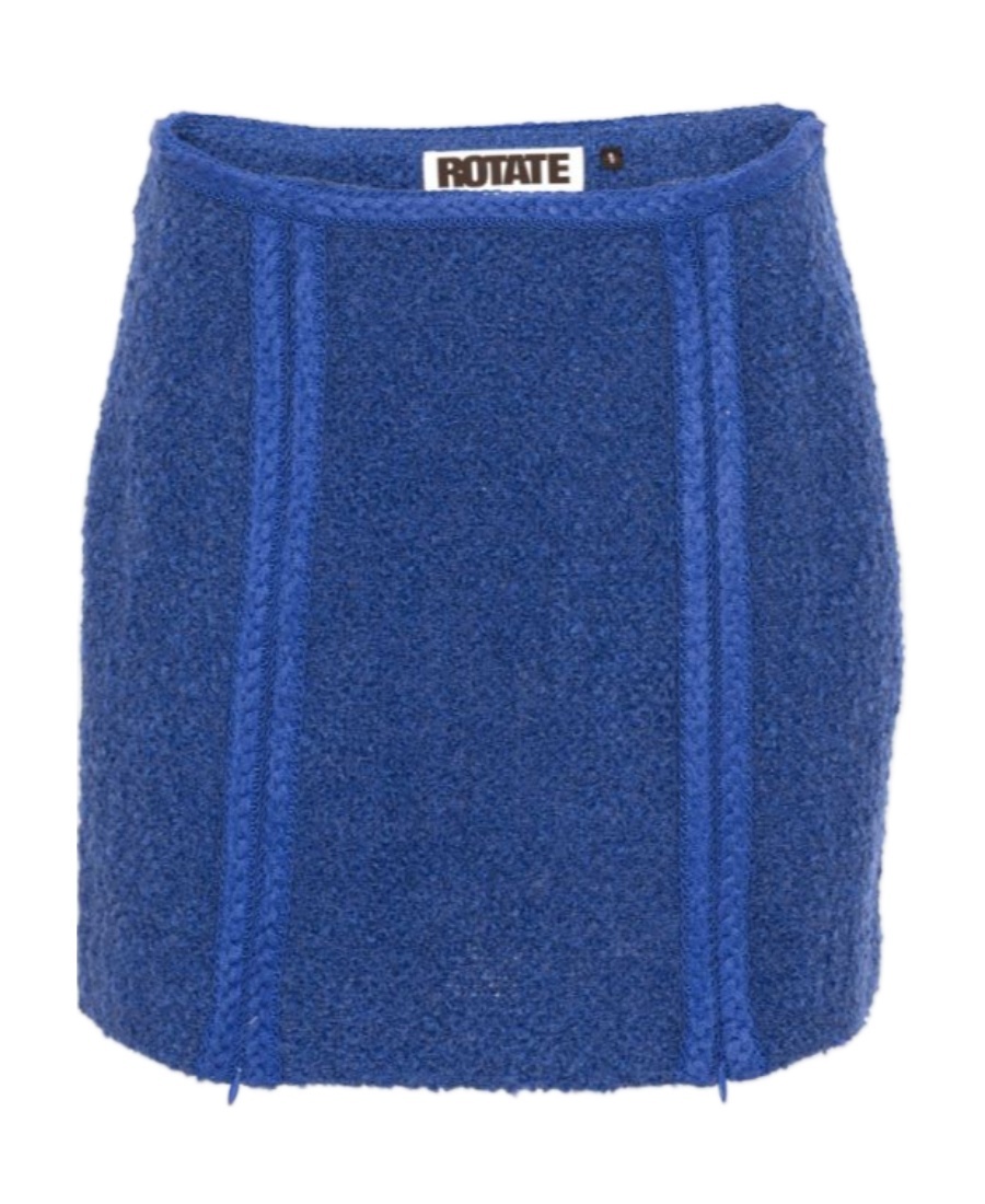 ROTATE BY BIRGER CHRISTENSEN ROTATE Mini Skirt with Woven Trim