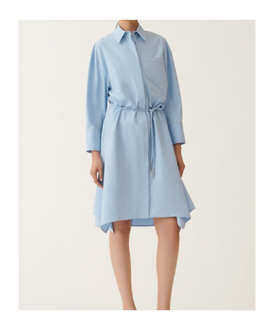 FABIANA FILIPPI Fabiana Filippi Chain-Link Detail Midi Shirt Dress