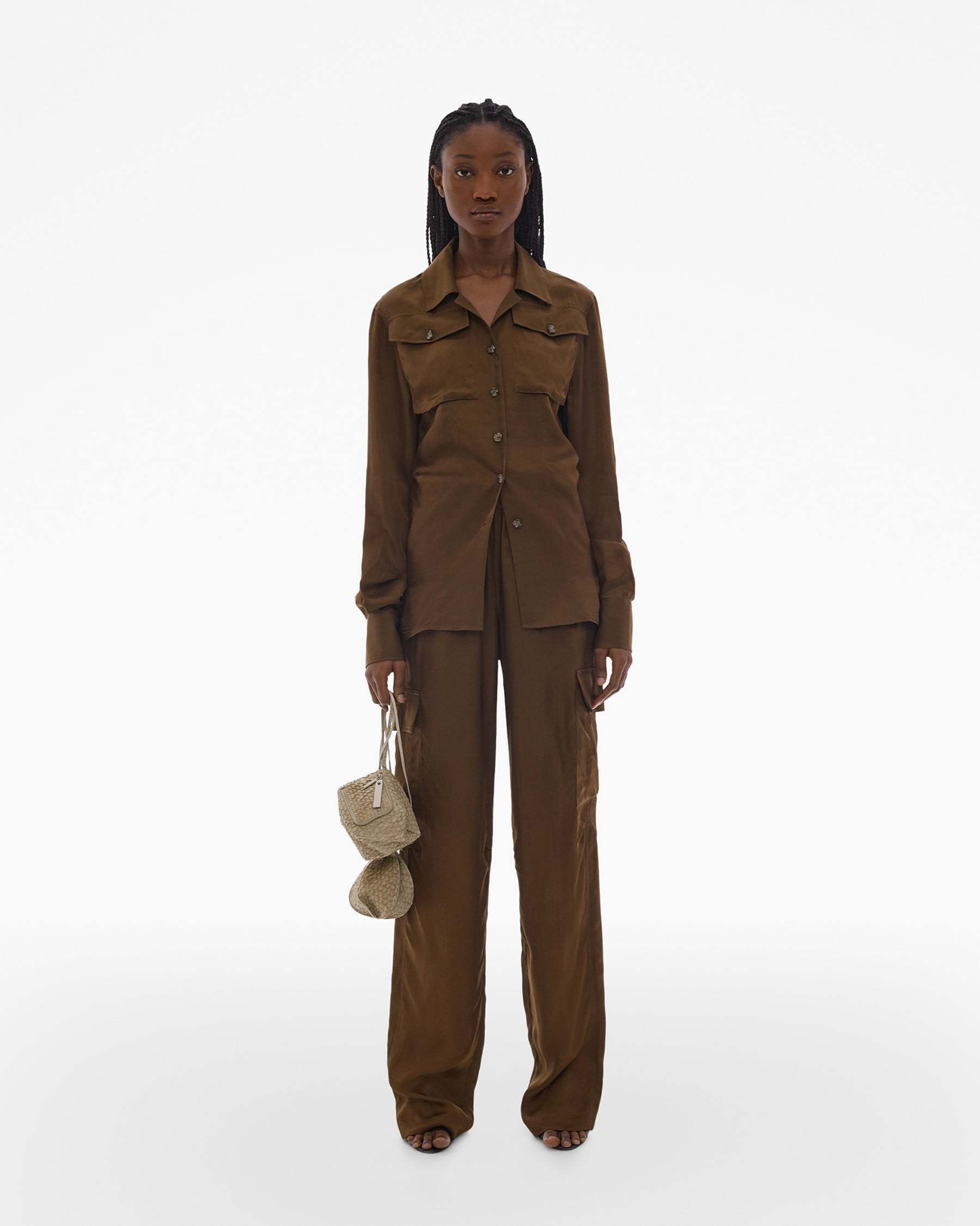 HELMUT LANG Helmut Lang Long-Sleeve Satin Finish Shirt