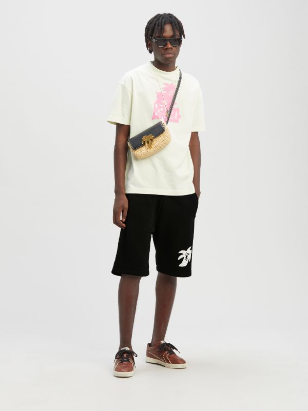 PALM ANGELS Palm Angels Graphic Print Track Shorts